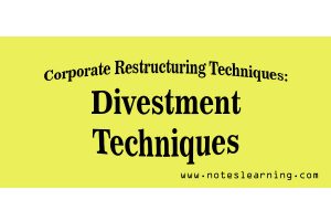 Corporate Restructuring : Divestment Techniques - Notes Learning