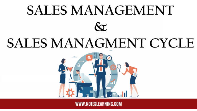 Sales Management and Sales Management Cycle - Notes Learning